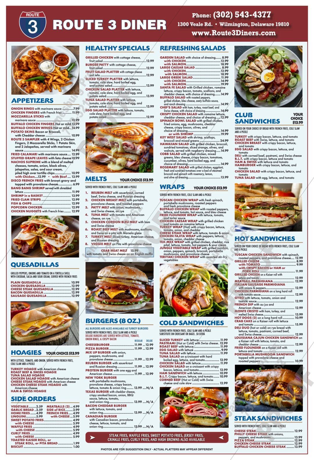 Our Menu | Route 3 Diner